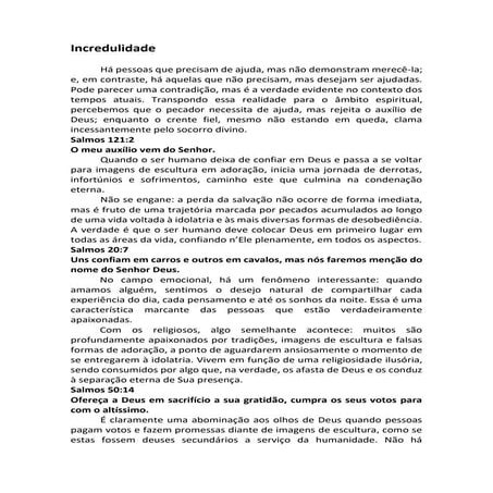 Incredulidade Agravante que separa de Deus.pdf