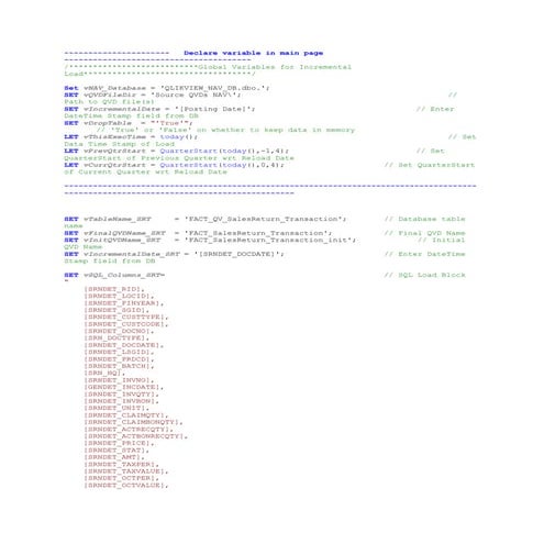 Incremental Load Script Pdf