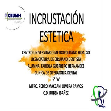 Incrustacion estetica. | PDF