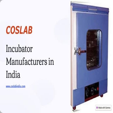 Best Incubator Manufacturers in India | Coslab | PPT