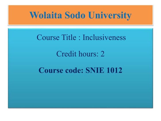 Chapter 1.pptx Inclusiveness Addis Ababa | PPTX | Medical Health