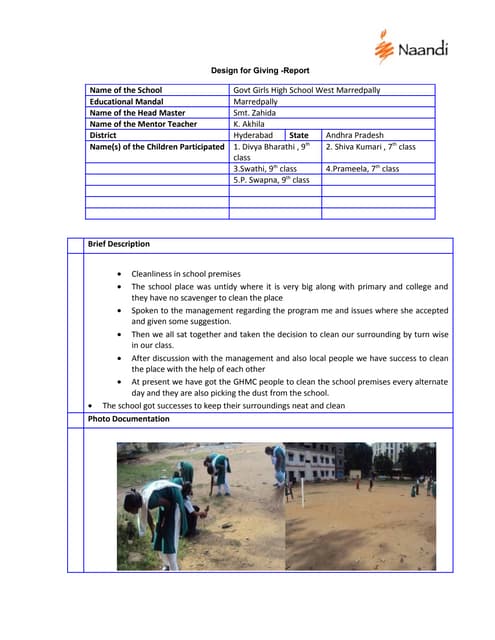 Cleanest classroom project proposal-naga city sped center-draft | DOCX