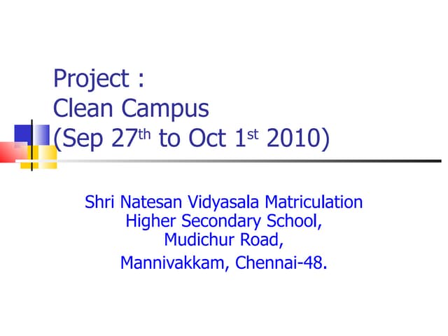 Cleanest classroom project proposal-naga city sped center-draft | DOCX
