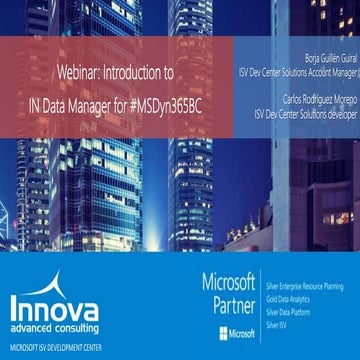 Webinar of IN Data Manager 23th April 2020 | PPTX