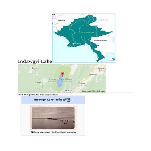 Indawgyi lake (largest inland lakes in southeast asia) myanmar | PDF