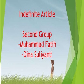 Indefinite Article Pptx