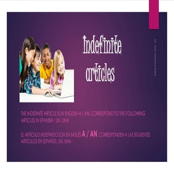 Indefinite articles | PPTX