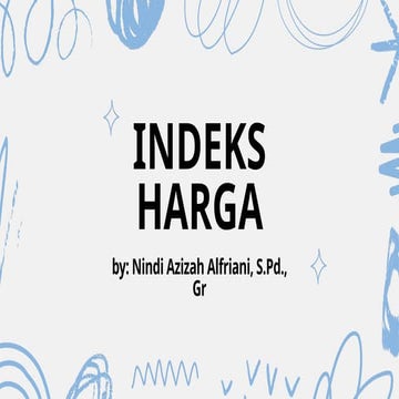 MATERI PENJELASAN MENGENAI INDEKS HARGA KELAS XI SMA | PPT
