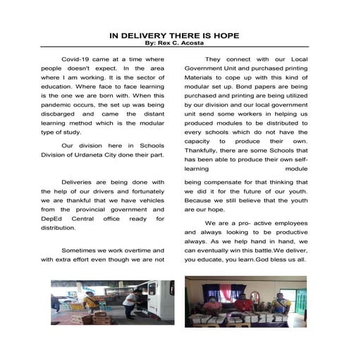 IN DELIVERY THERE IS HOPE | PDF