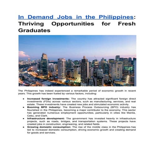In Demand Jobs in the Philippines_ Thriving Opportunities for Fresh ...