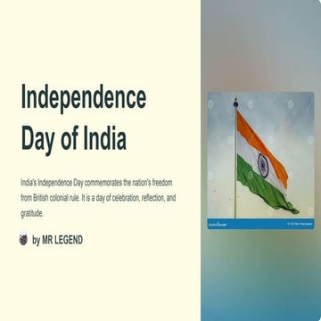 Independence-Day-of-India (स्वतंत्रता दिवस) | PPTX