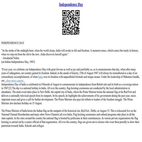 Independence Day | PDF