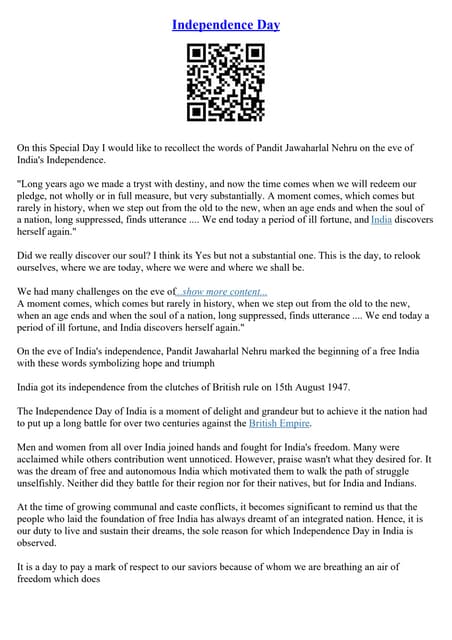 India's Independence Day Presentation... | PPTX