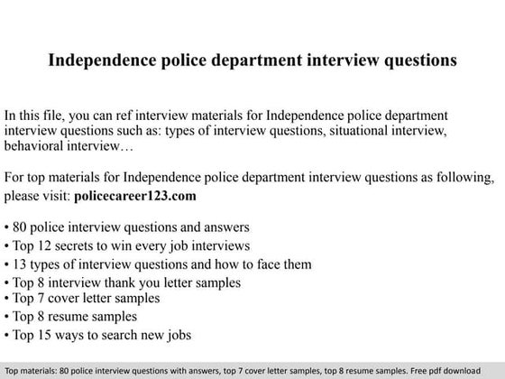 Montgomery police department interview questions | PPTX | Resume ...