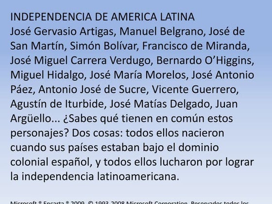 Independencia America Latina | DOCX