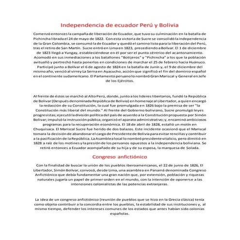 Independencia de bolivia | PPTX