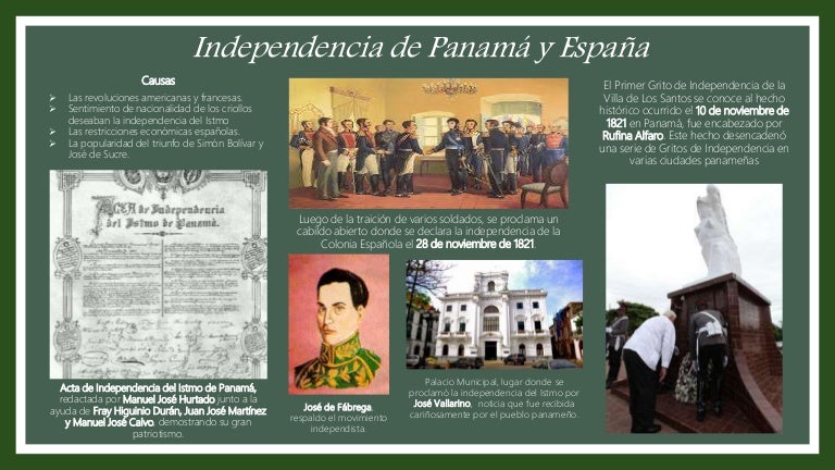 Independencia de panamá y españa