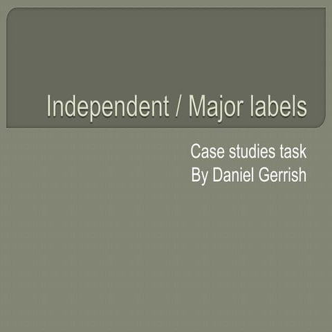 Independent and major record labels | PPT