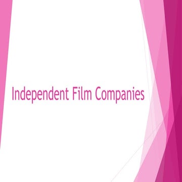 Independent company research | PPTX | Video Production | Content Production