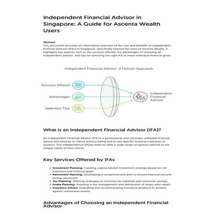 Independent Financial Advisor in Singapore A Guide for Ascenta Wealth ...