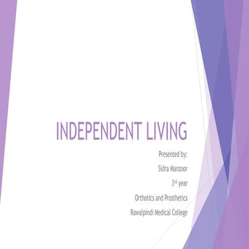 Independent living | PPTX