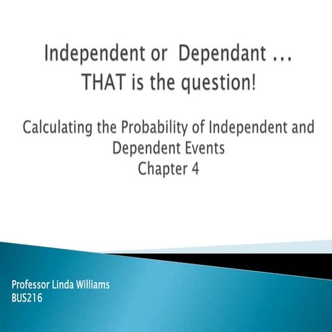 Independent or Dependant Probability | PPT