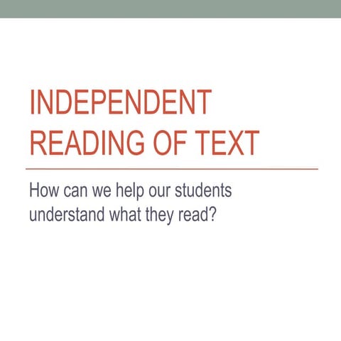Independent Reading | PPT