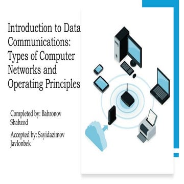 Introduction to Data Communications: Types of Computer Networks and ...