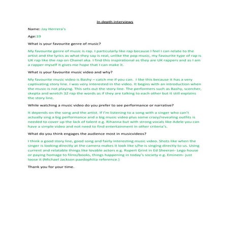 In depth interviews | PDF