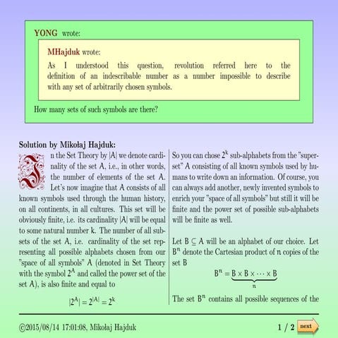 Indescribable numbers | PPT