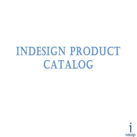 Indesign product catalog | PPT