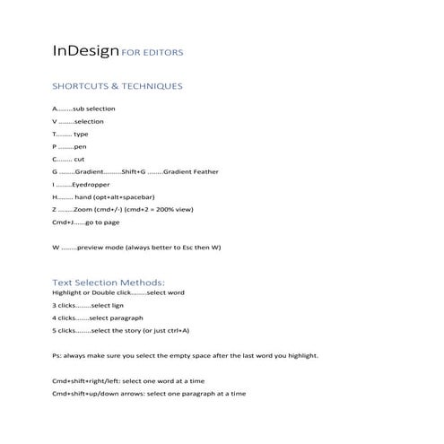 All shortcuts for Adobe indesign2023.pdf