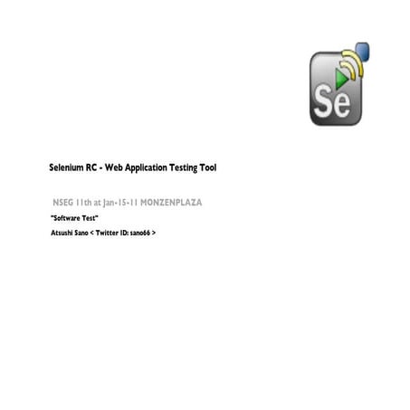 Selenium Rc Web Application Testing Tool Ppt 6908