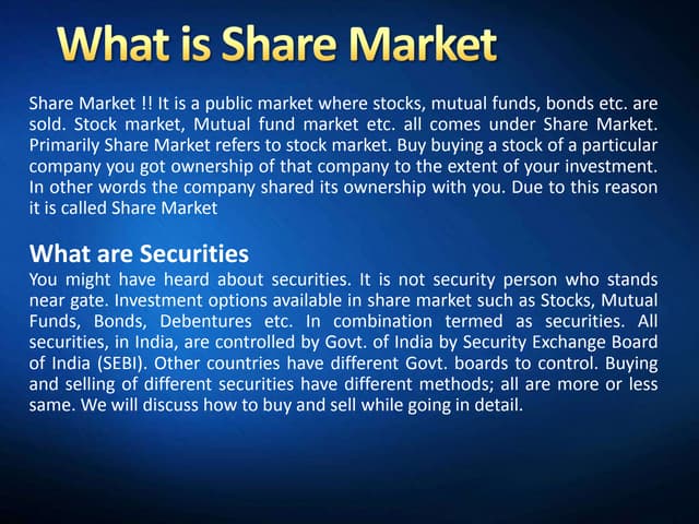 Share market basics | PPTX Share market basics | PPTX