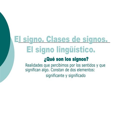 El signo lingüístico | PPT