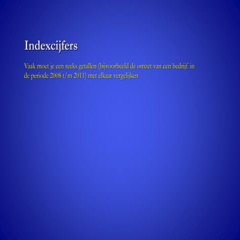 Indexcijfers | PPT