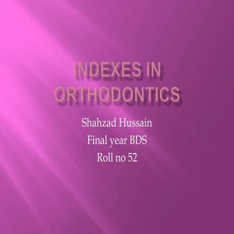 Peer Assessment Rating (PAR) - Orthodontic Index | PDF