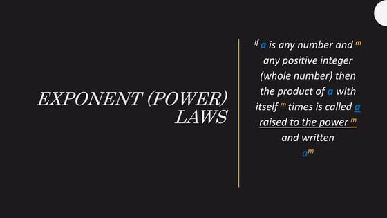 Laws of indices | PPT