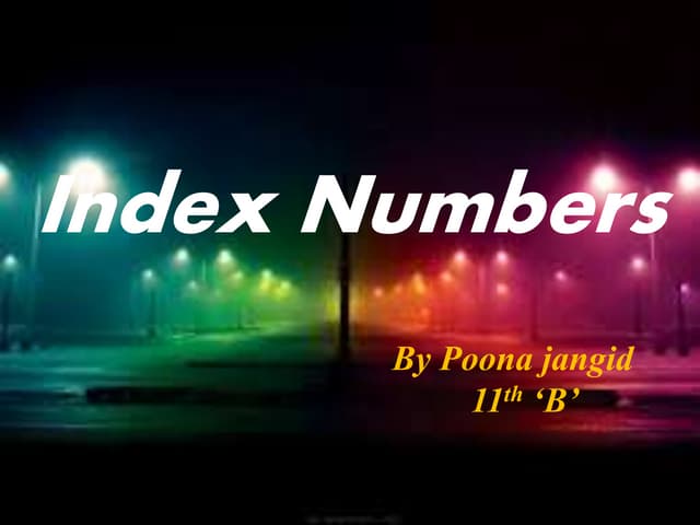 Index Number index-number