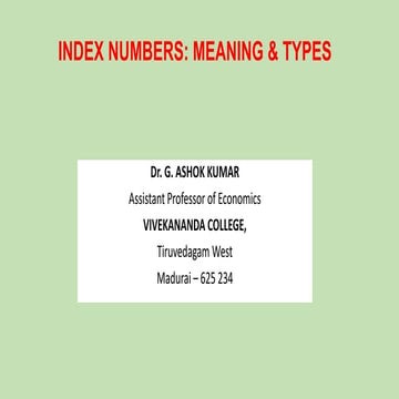 Index numbers: meaning and types | PPT