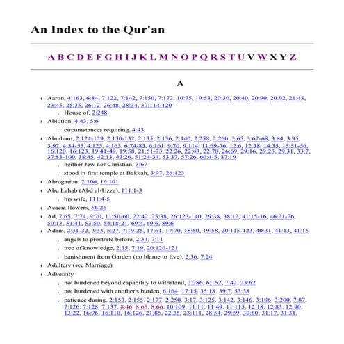 An Index to Qur’an | PDF