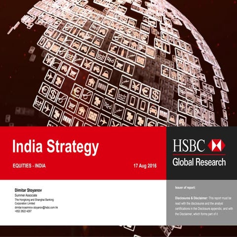 India Equity Strategy Presentation (2016) - HSBC | PDF