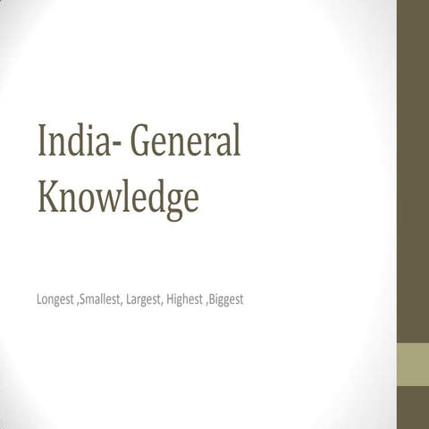 India general knowledge | PPTX