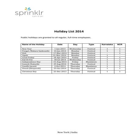 India Holiday List 2014.pdf