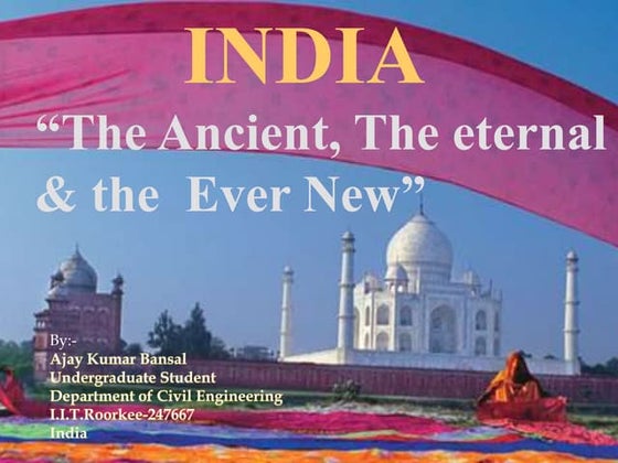 Know India better with various aspects of India | PPT