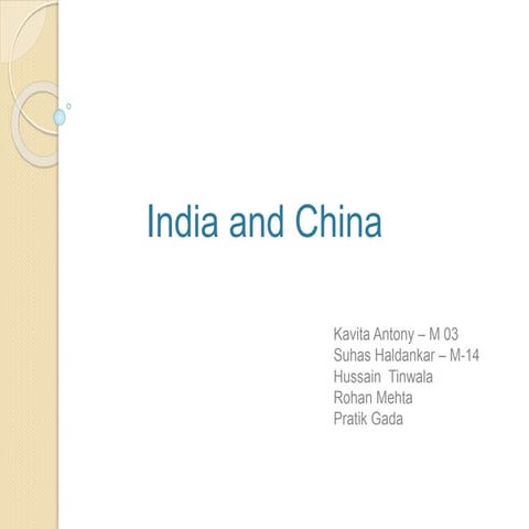 India and china ppt | PPTX