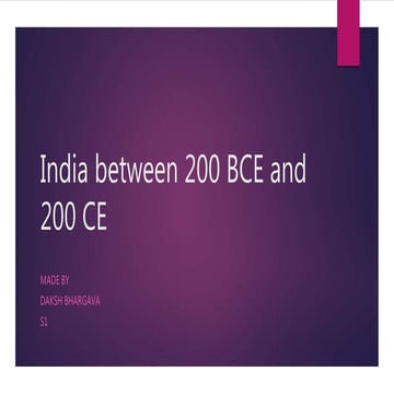 India between 200 bce and 200 ce | PPTX