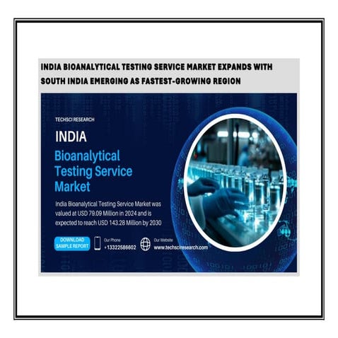 India Bioanalytical Testing Service Market 2024–2030: Opportunities for ...