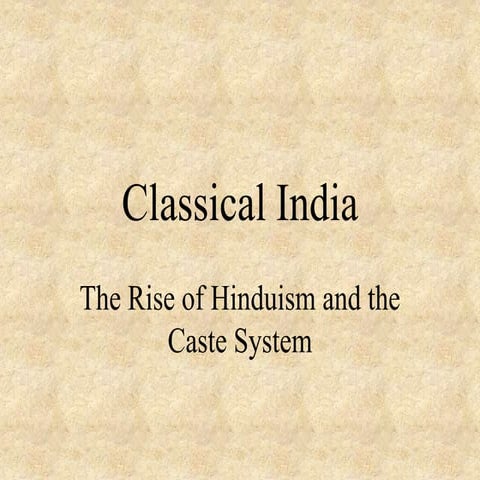 India Caste System and Hinduism | PPT