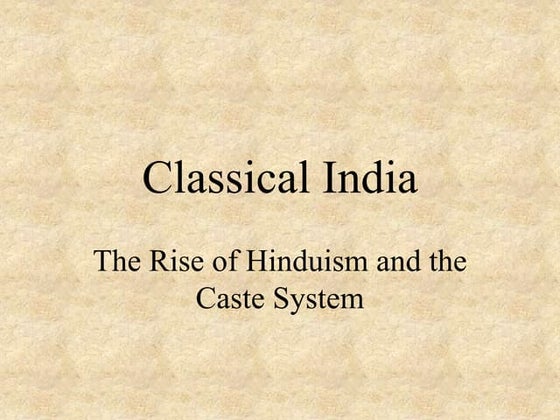 Hinduism and the Caste System | PPT